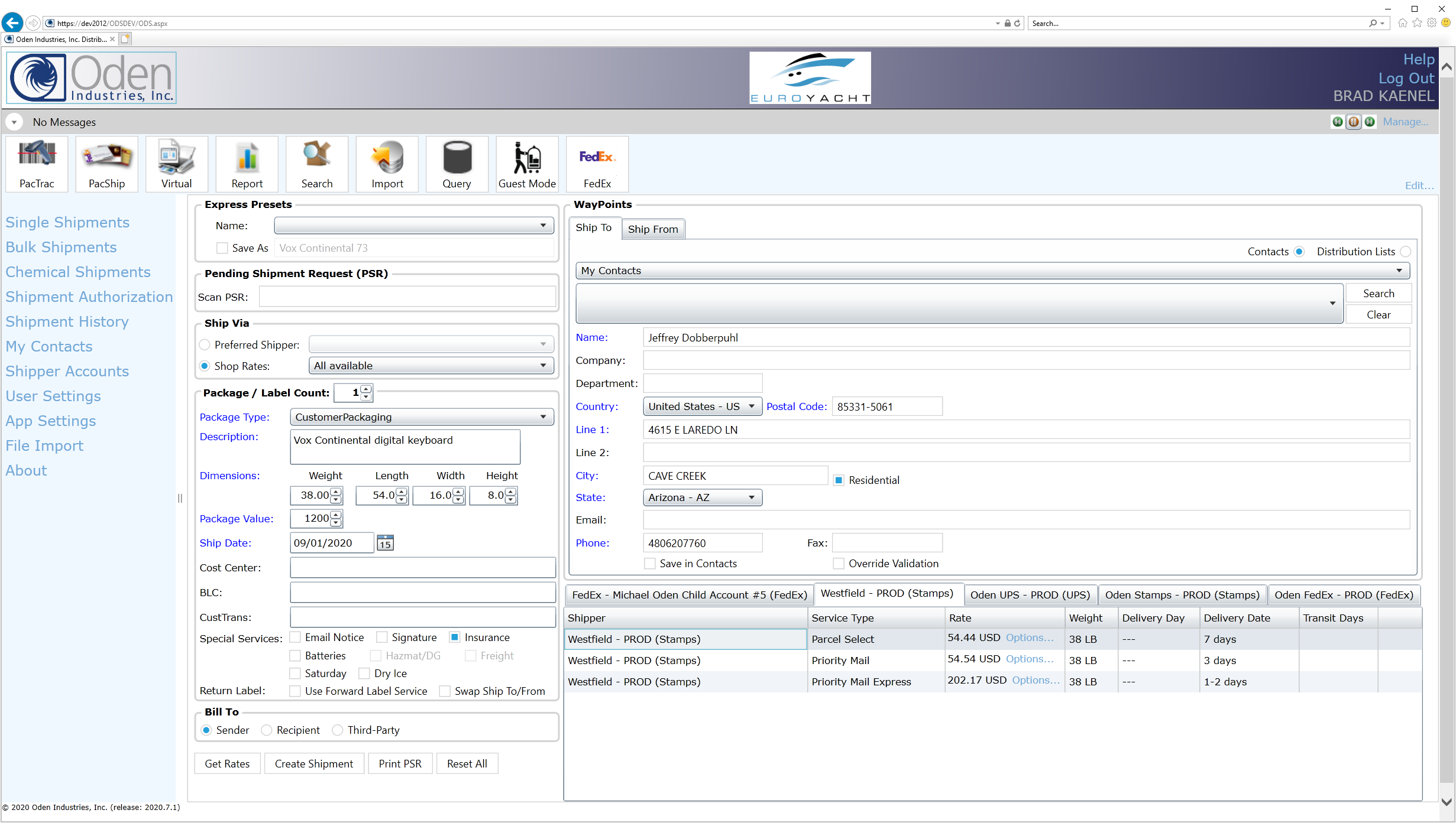 PacShip – Package Tracking Software | Oden Industries, Inc.